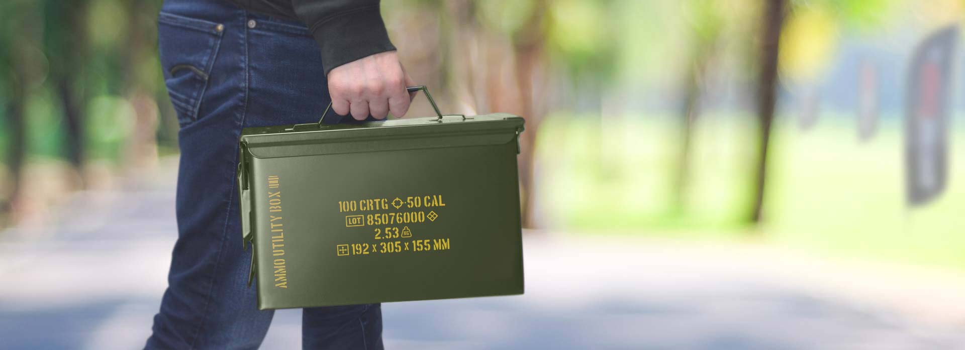 Steel Ammo Utility Box - GREEN - ARMY